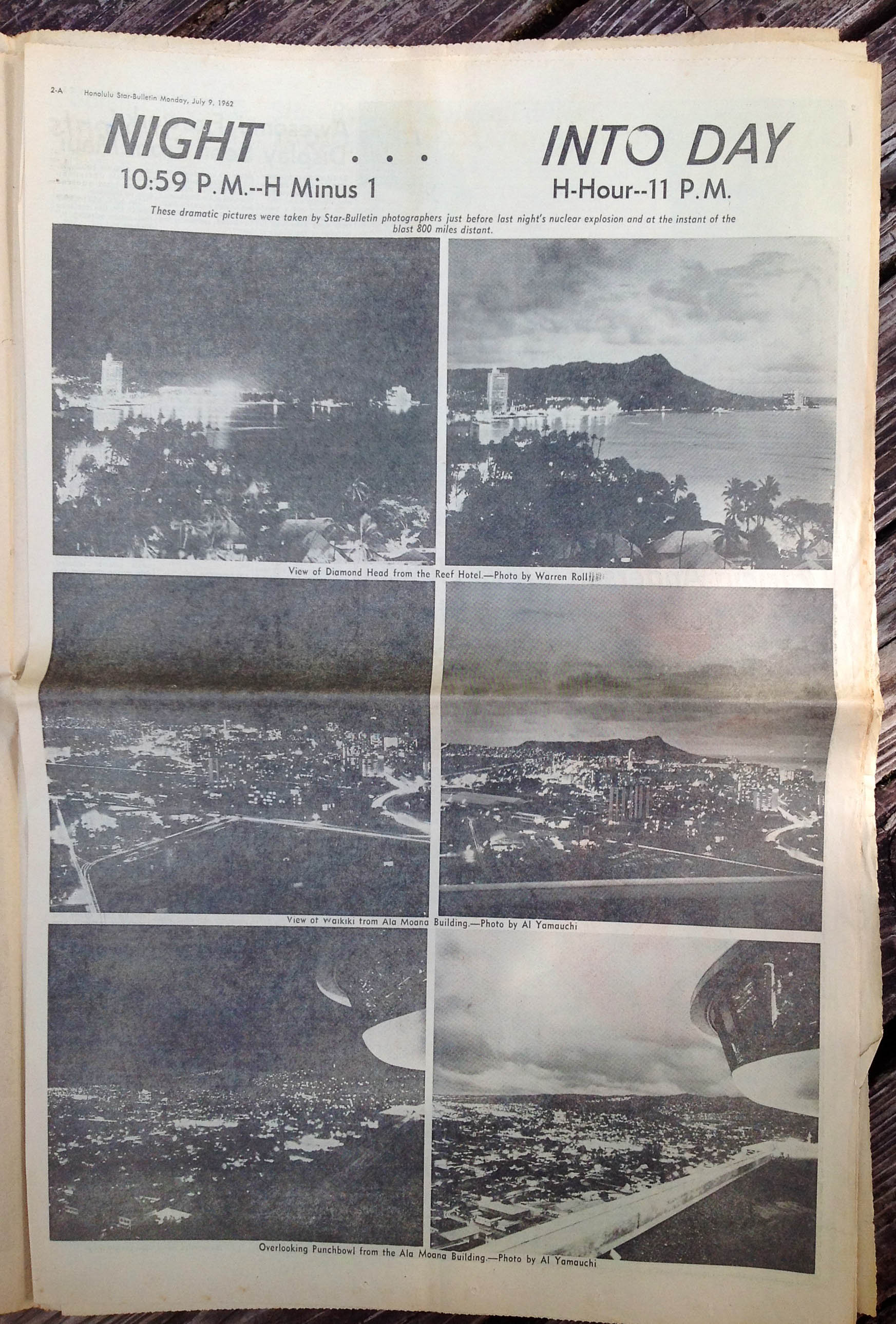 Star-Bulletin reporting on the 1962 atmospheric nuclear test | i L i n d
